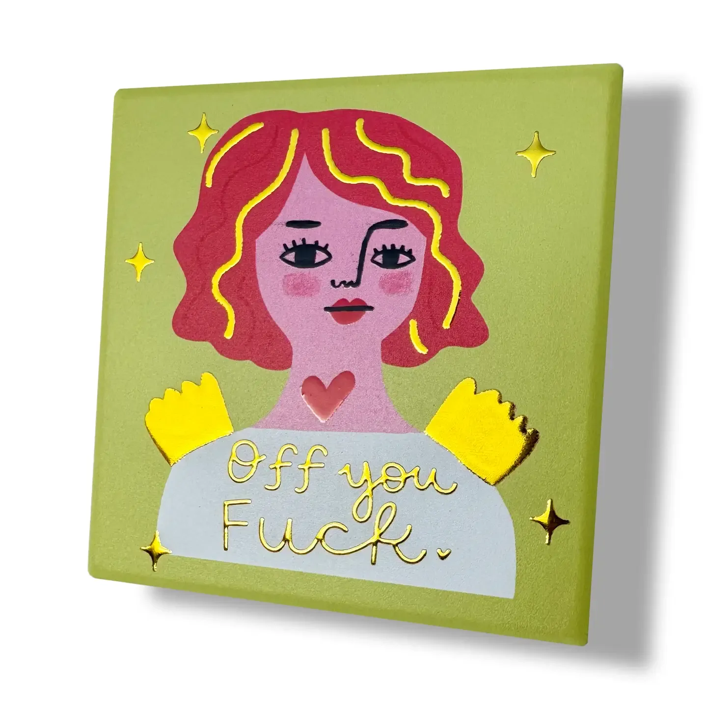 Off You Fuck Deluxe Ceramic Coaster | Gifts > Eclectic Gifts; New ...